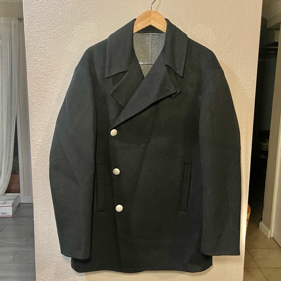 Dior | Jackets & Coats | Dior Mens Virgin Wool Buttoned Pea Coat Size ...